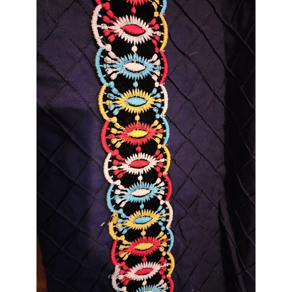 Handmade | Dresses | Rare Vtg Blue Embroidered Kaftan Ornate Church Robe Dress Muumuu 6s 70s ...